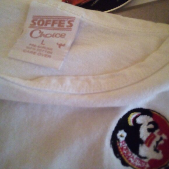 Soffe | Tops | Soffes Closet Womens White Ss Cotton T Shirt Fsu ...